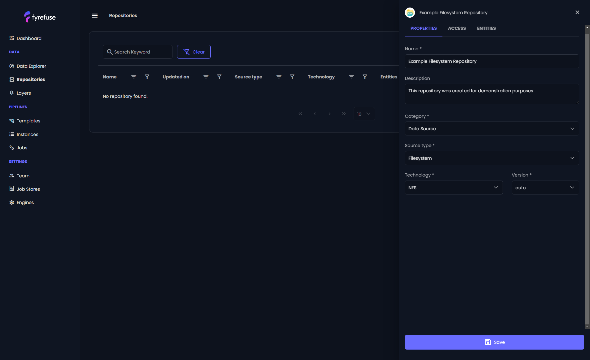 Sources and Targets: Connect a Filesystem